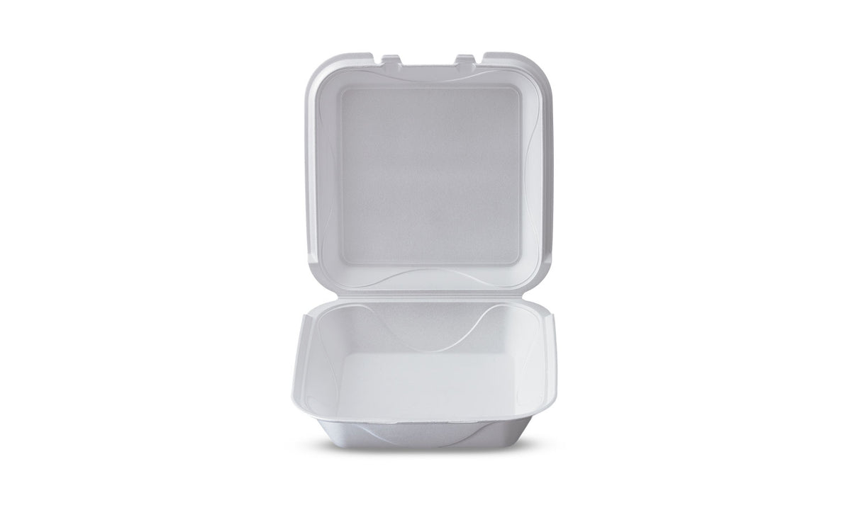 Darnel Styrofoam Hinged Clamshell S1 (9 3/16" x 9 3/16" x 3") 200/Case ...
